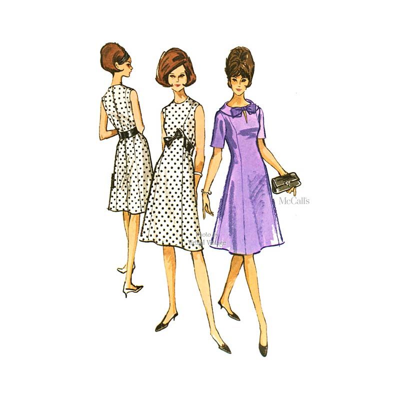1960s Princess Line Dress Pattern, McCalls 7124, Easy Vintage Sewing ...