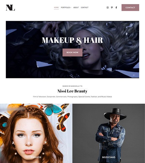 Best Hair Stylist Portfolio Website Examples - Pixpa